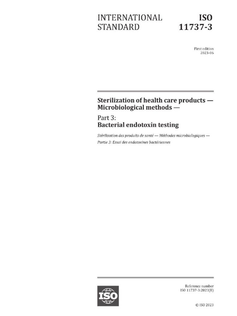 ISO 11737-3-2023 Sterilization of Health Care Products ...