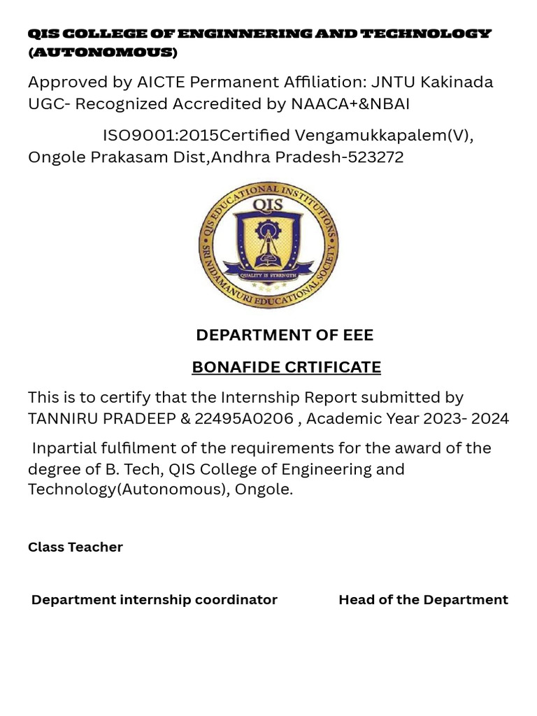 INTERNSHIP REPORT Pradeep 2 | PDF