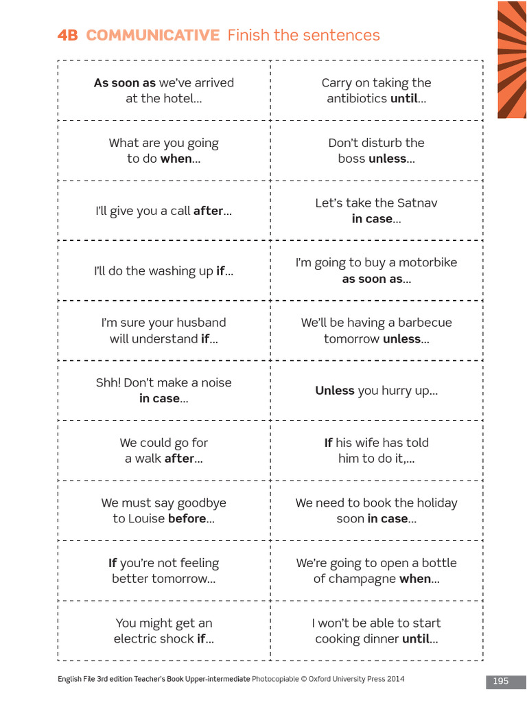 Future Time Clauses Activities | PDF