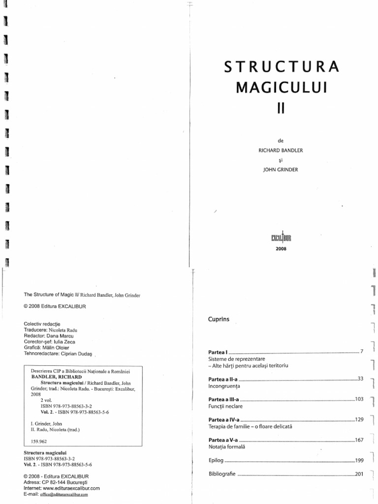 Structura Magicului [Vol 2] - Bandler Si Grinder | PDF