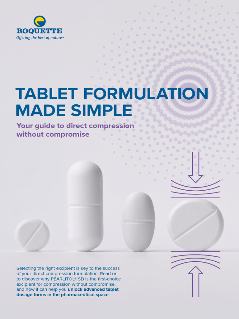 Roquette Pharma Pearlitol SD Mannitol Guide Direct Compression | PDF | Tablet (Pharmacy ...