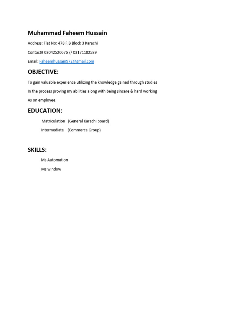 Muhammad Faheem Hussain | PDF