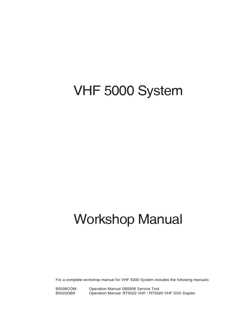 SAILOR RT5022 Workshop Manual | PDF | Modulation | Power Supply