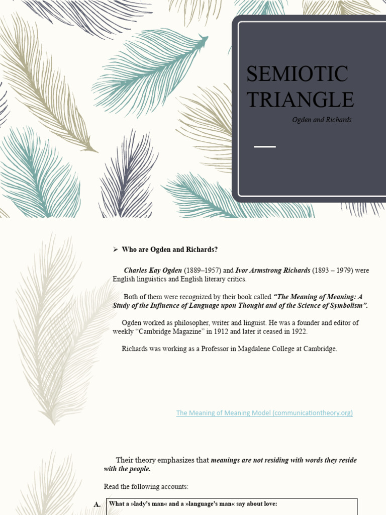 Understanding the Semiotic Triangle | PDF | Thought | Concept