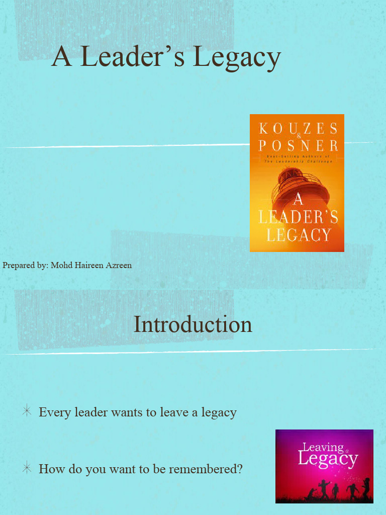 A Leaders Legacy Pdf