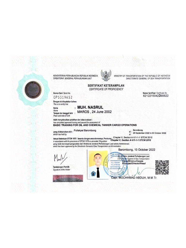 Sertifikat Boct | PDF