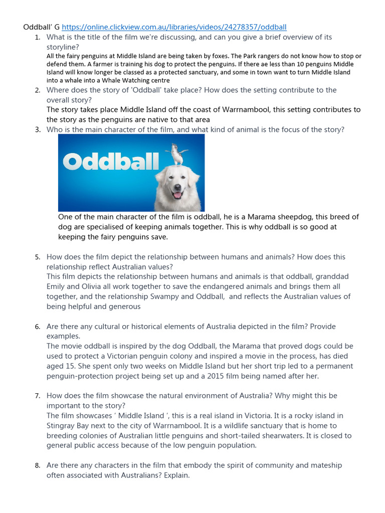 Oddball Questions | PDF