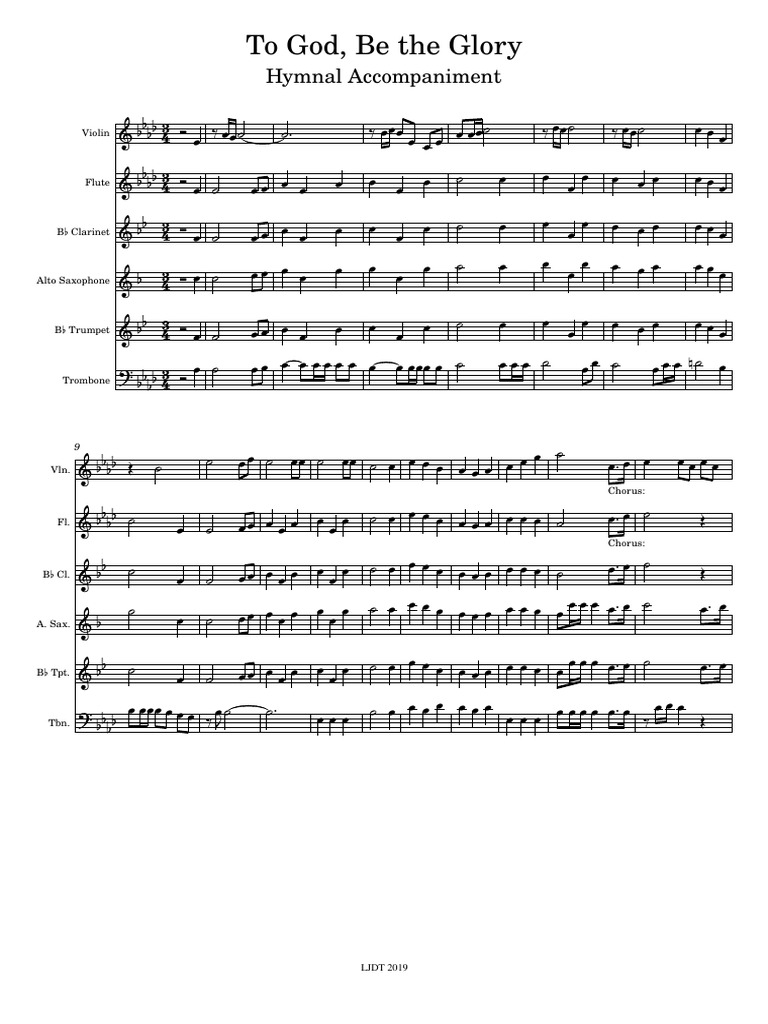 To God, Be The Glory | PDF | Musical Instruments | Music Technology