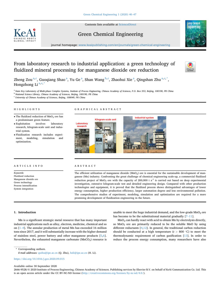 Green Technology | PDF | Manganese | Redox