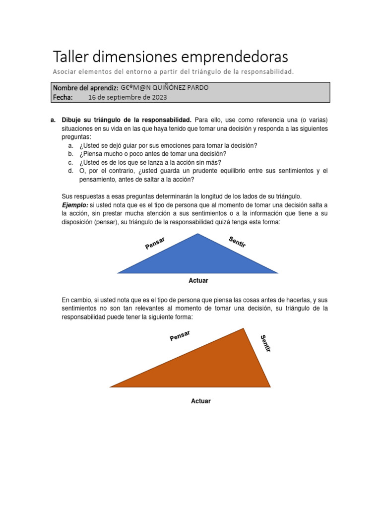 Anexo - Formato - Dimensiones - Emprendedoras G ®M@N | PDF