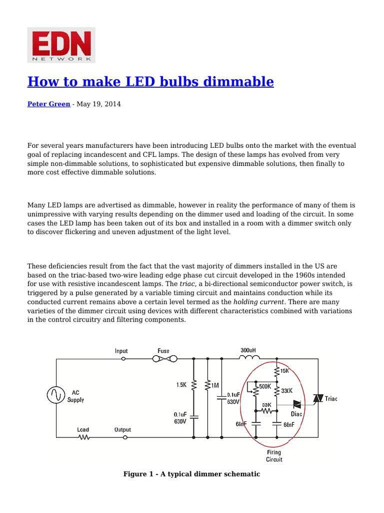 Dimmable LED Bulbs Guide | PDF | Light Emitting Diode | Incandescent Light Bulb