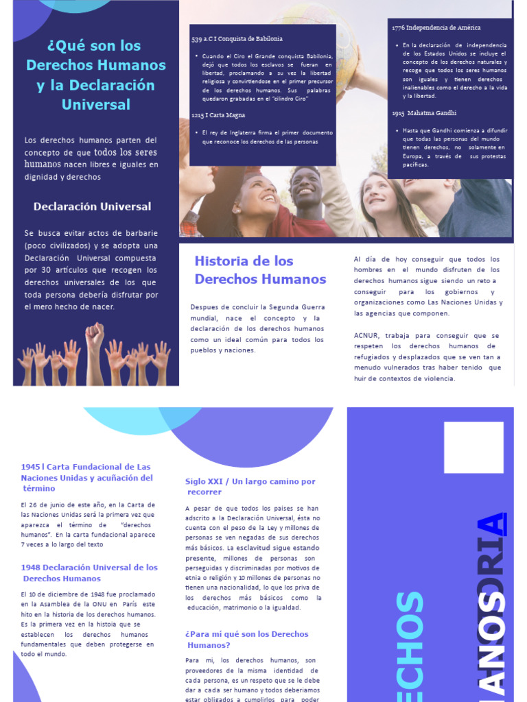 Triptico de Derechos Humanos 7 | PDF | Derechos humanos | Naciones Unidas