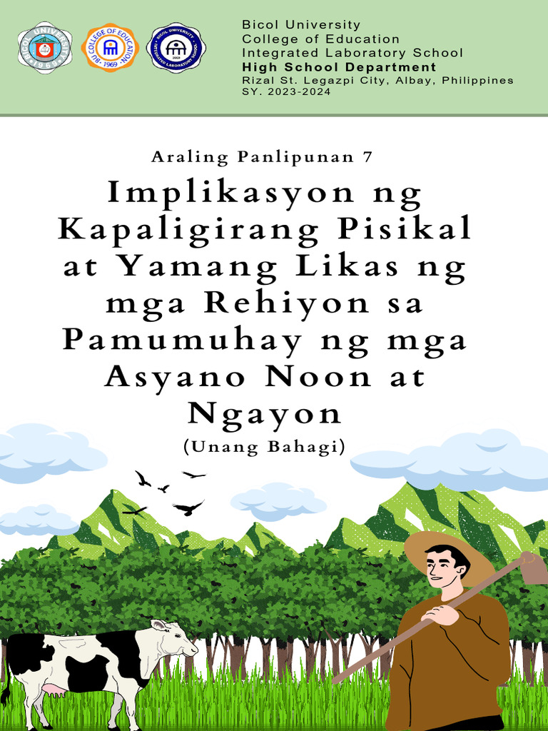 Modyul C7 Implikasyon Ng Kapaligirang Pisikal at Yamang Likas Ng Mga ...