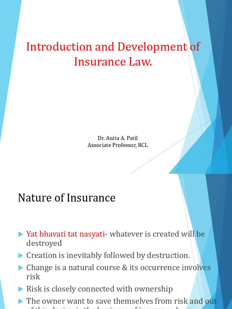 Unit 1 Introduction & Development of Insurance Law | PDF | Guarantee ...