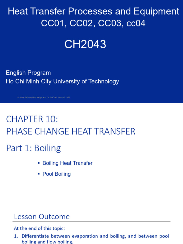 CH2043 - 7 - Phase Change Heat Transfer (Part 1 Boiling) | PDF ...
