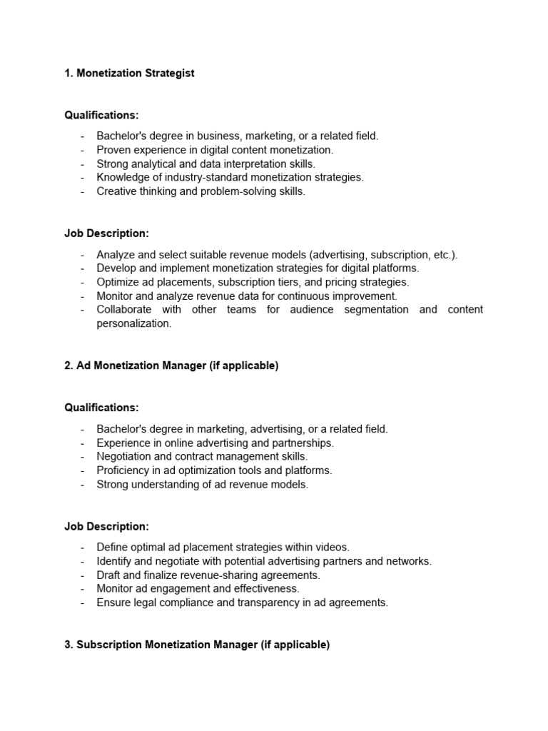 Monetization Strategist | PDF | Subscription Business Model | Data Analysis
