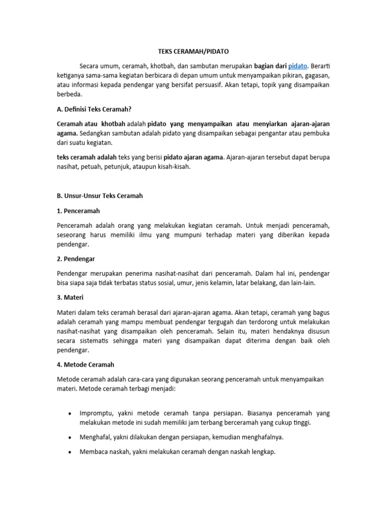 Teks Ceramah 2 | PDF