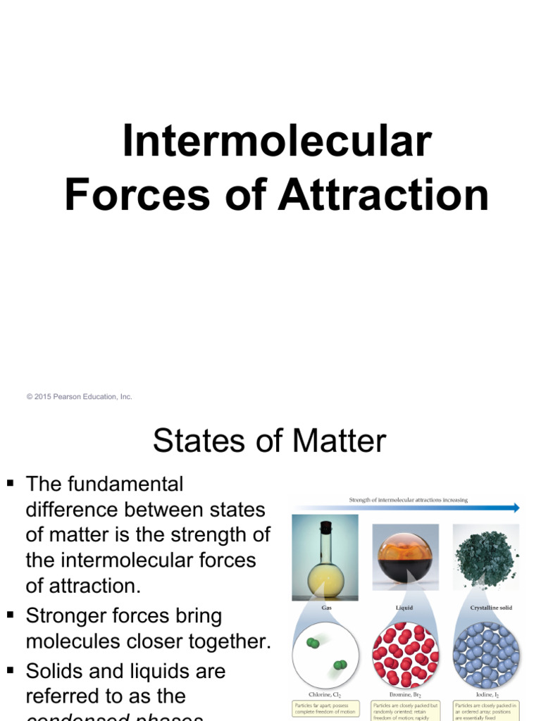Intermolecular Forces of Attraction Lecture Presentation | PDF ...