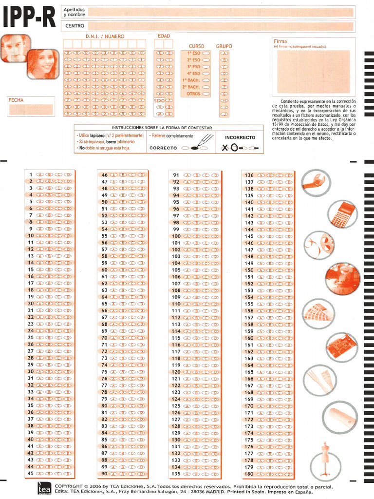 IPP-R Hoja de Respuestas | PDF