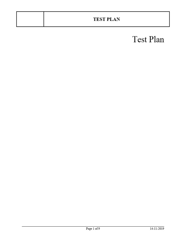 Contoh Test Plan - V1.0 | PDF | Software Testing | Application Software