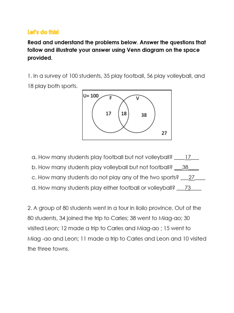 Lets - Do - This - Problem - Solving - Involving - Sets Sophia Claire ...