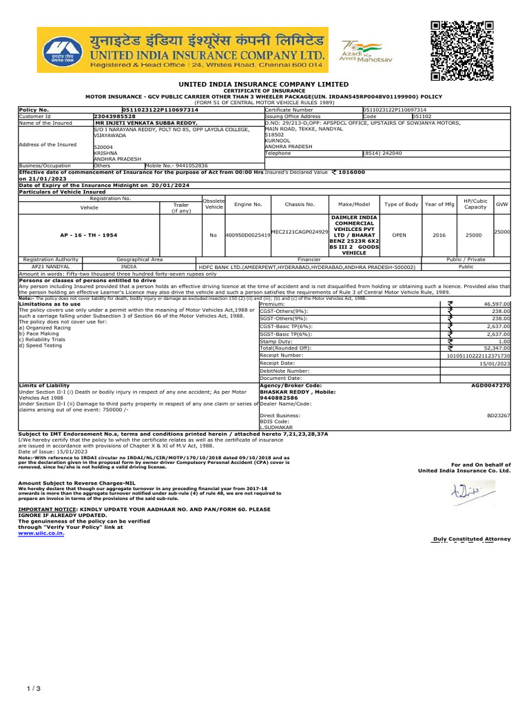 United India Insurance Company Limited: WWW - Uiic.co - in | PDF ...