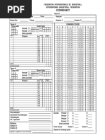 OFficial FIBA Scoresheet | PDF | Sports | Team Sports