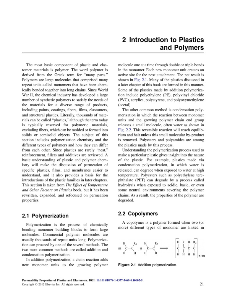2 - Introduction To Plastics and - 2012 - Permeability Properties of ...