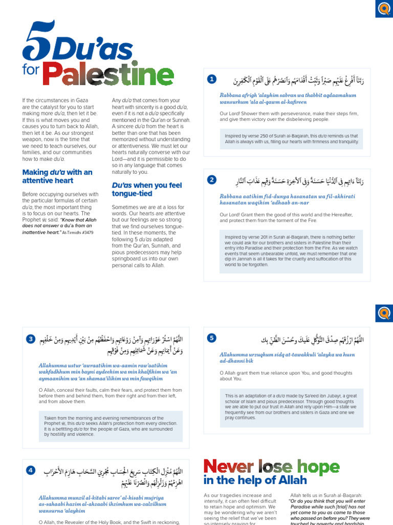 Duas for Palestine 05b | PDF | God In Islam | Islamic Belief And Doctrine
