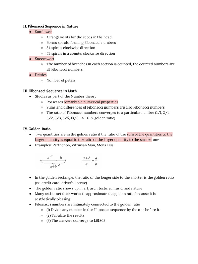 Fibonacci Sequence and Golden Ratio Insights | PDF | Teaching Methods ...