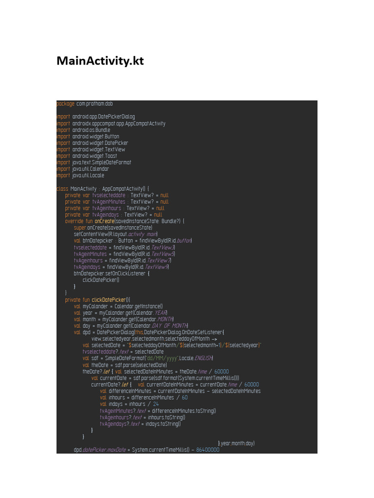 Age Calculator | PDF | Software | Computer Engineering