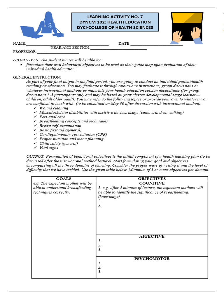 Dyncm 102-Learning Output No. 7 Chapter 10 | PDF | Learning | Health Education