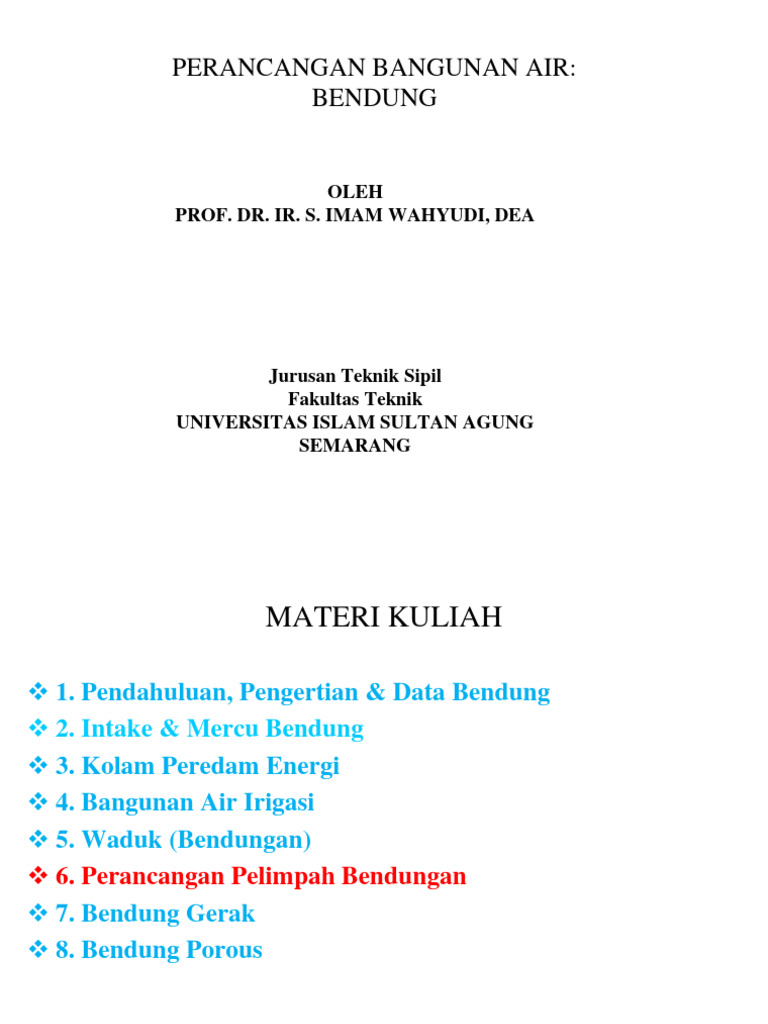 4 Pelimpah Bendung | PDF