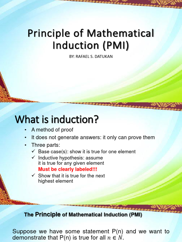 Mathematical Induction | PDF | Mathematics | Logic