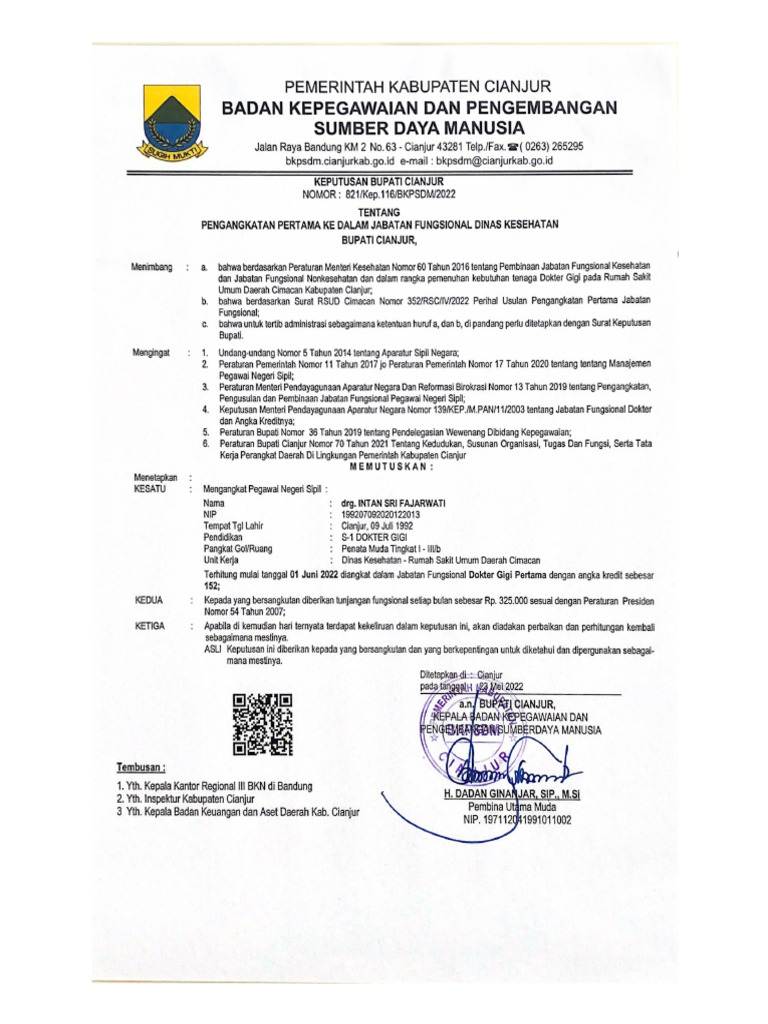 SK JABFUNG DRG - INTAN 2023 | PDF