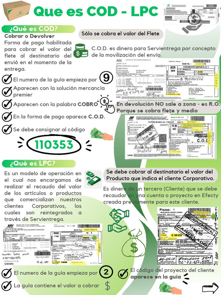 Guía de Recaudo: COD y LPC en Efecty | PDF | Economias | Business