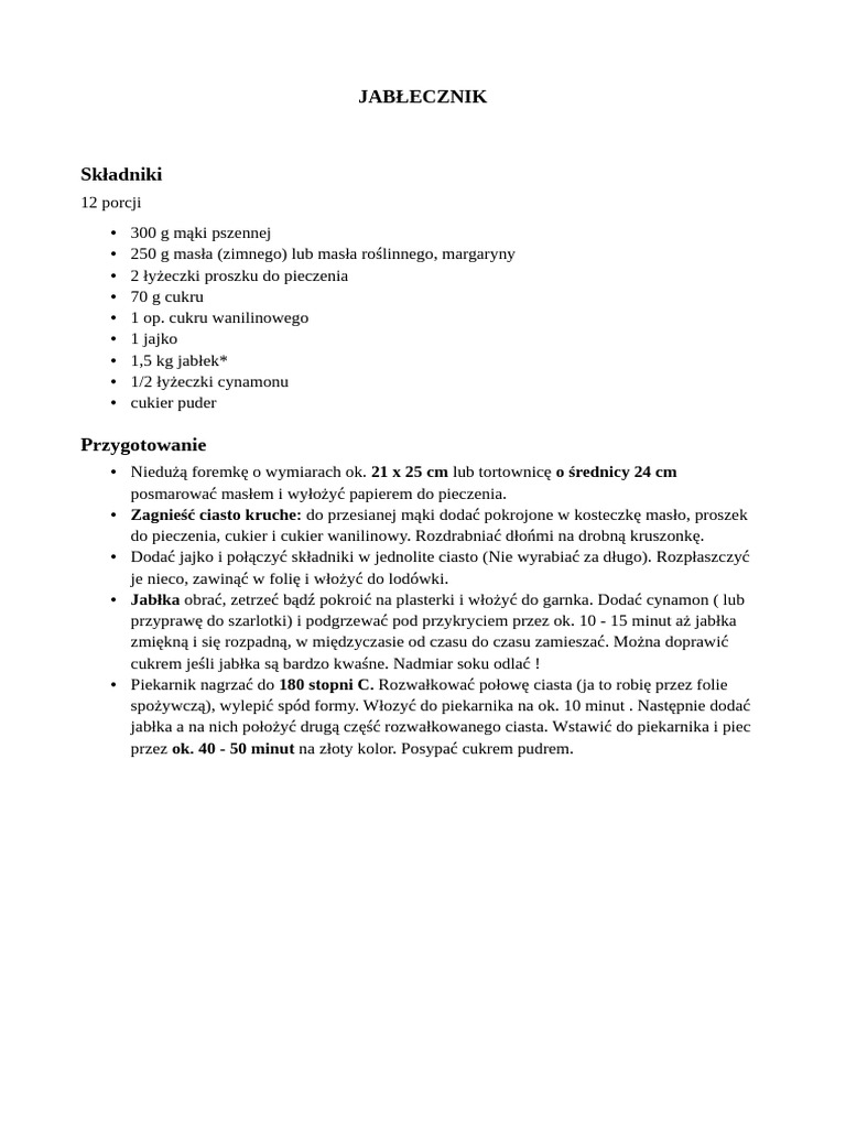 Jablecznik | PDF