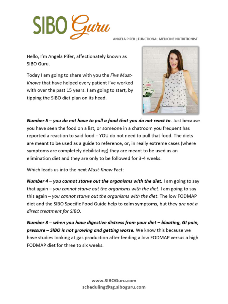 The Five Must Knows For Treating SIBO | PDF | Determinants Of Health ...