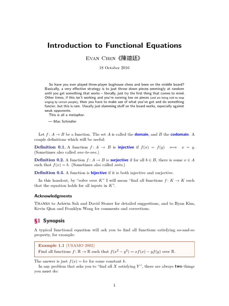 Funceq Intro Pdf Function Mathematics Equations 8054