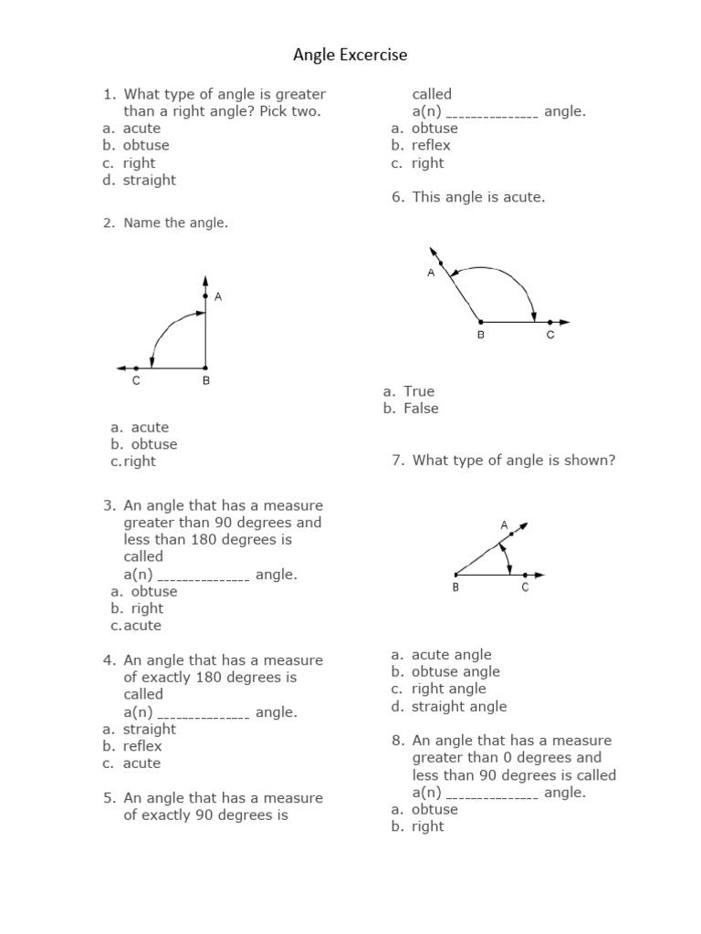 Angle Questions | PDF | Angle | Quantity