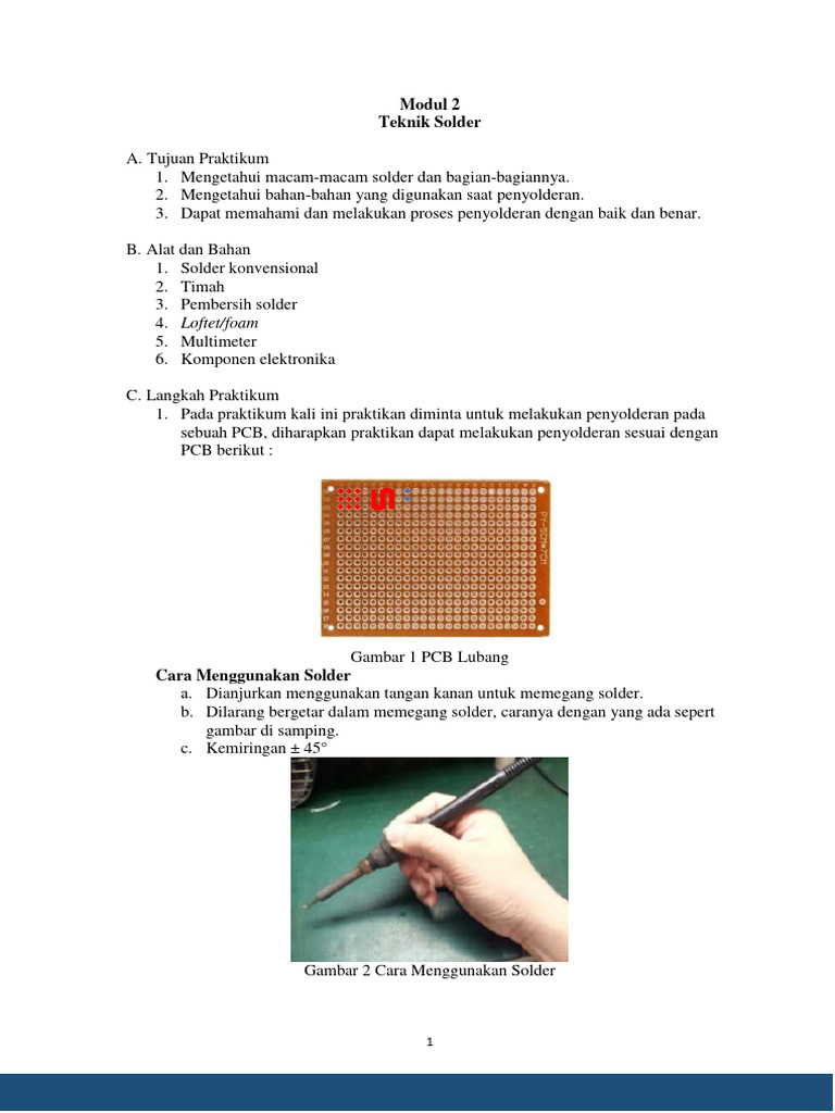 Modul 4 Teknik Solder Pdf