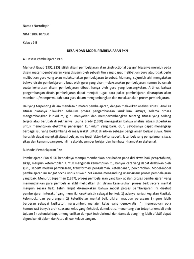 Drsain Dan Model Pemb. PKN | PDF