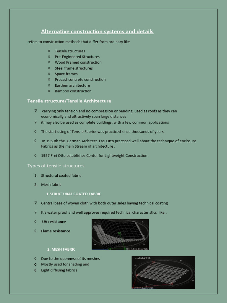 Tensile Structure | PDF | Textiles | Architectural Design