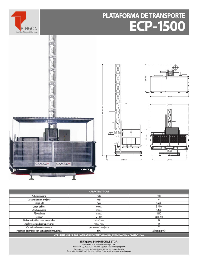 Ficha Tecnica Pingon 1500 | PDF