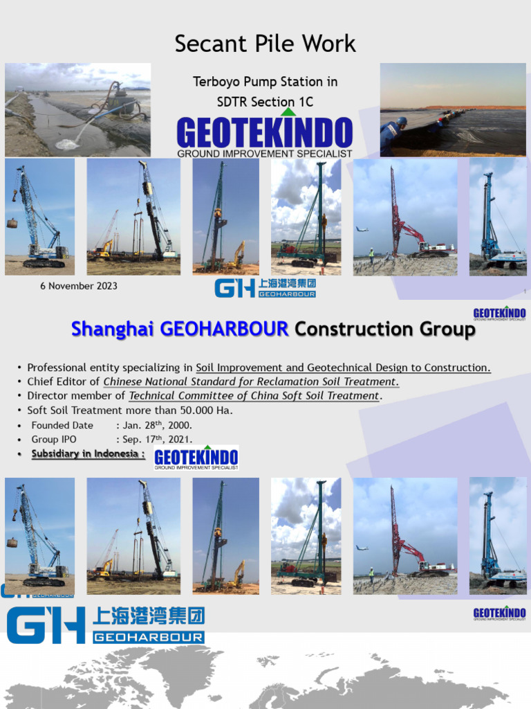 Geotekindo - Clarification of Secant Pile For Terboyo Pump House R03 ...