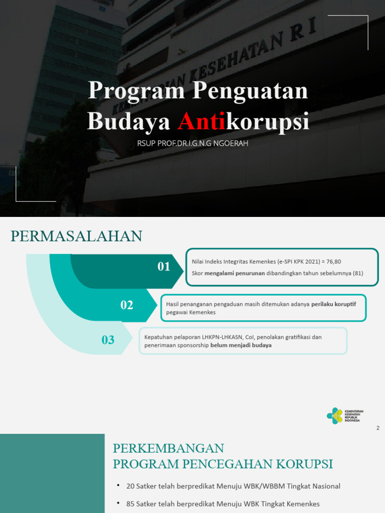 #1 Paparan Program Penguatan Budaya Antikorupsi - 20April22-Final | PDF