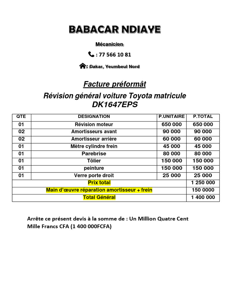 Model Devis | PDF | Maison et jardin