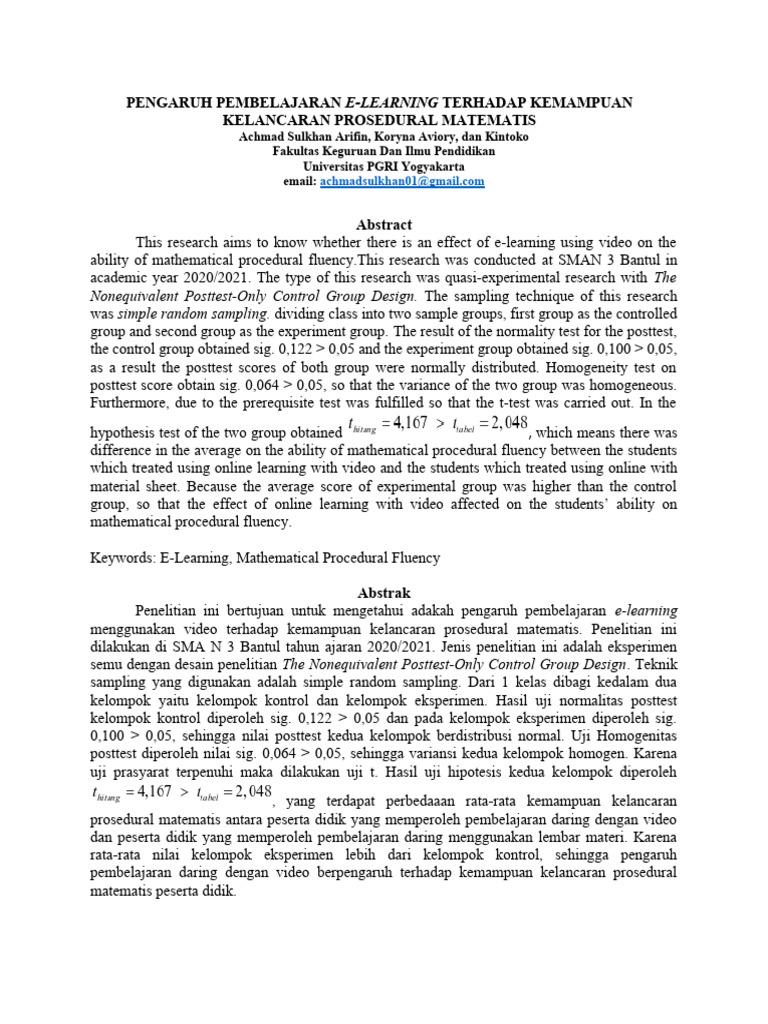 Artikel Skripsi | PDF | Intelligence | Observation