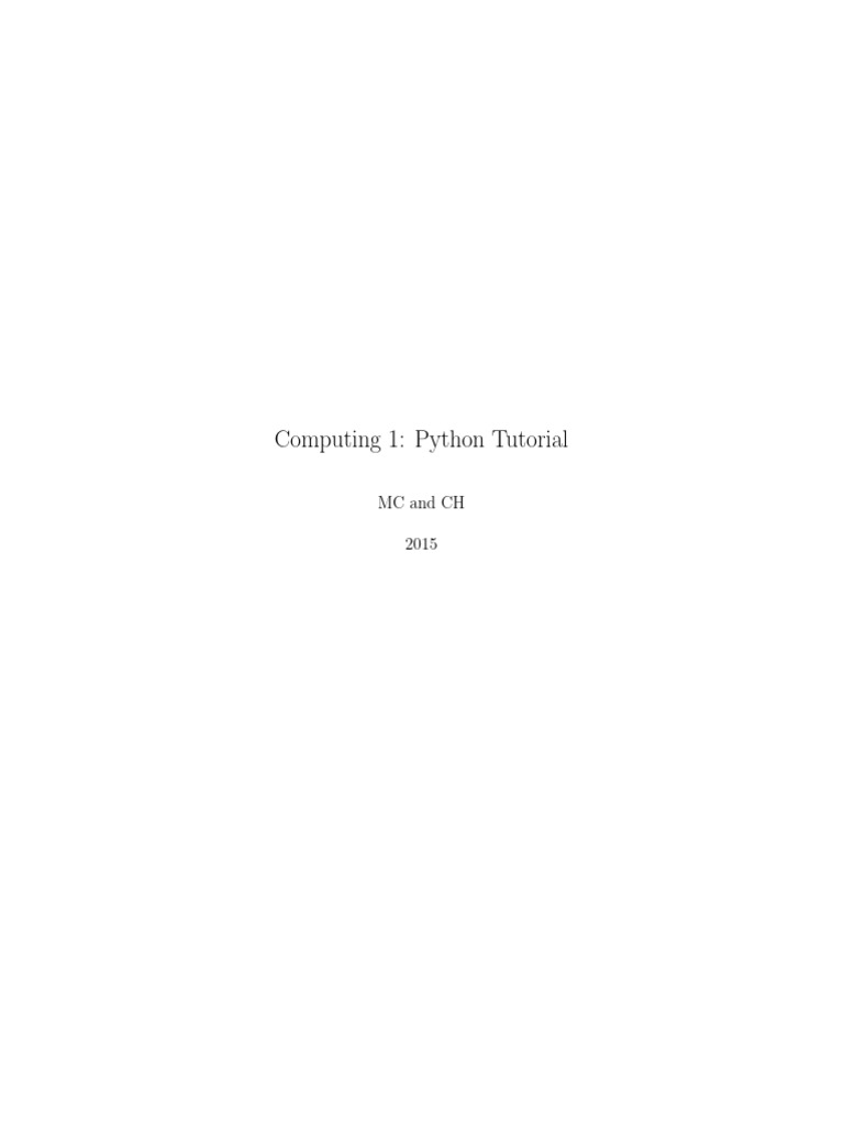 Computing 1 Python Tutorial Leeds Pdf Boolean Data Type Computer Engineering