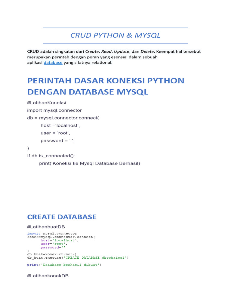 Crud Python | PDF | Komputer